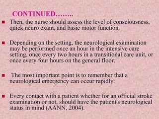 Neurological Assessment for nursing students ppt | PPT