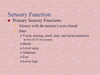 Neurological Assessment for nursing students ppt | PPT