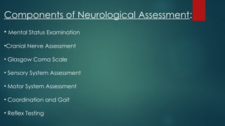 NEUROLOGICAL ASSESSMENT.ppt . | PPT