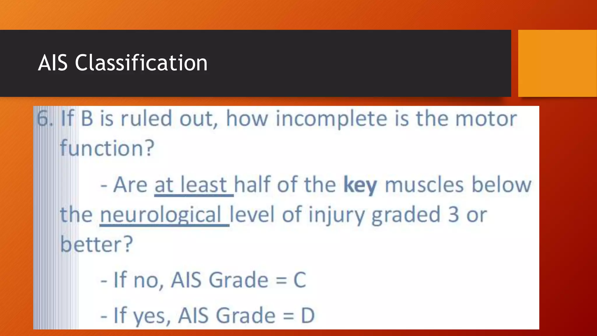 Neurological assessment for asia chart | PPTX