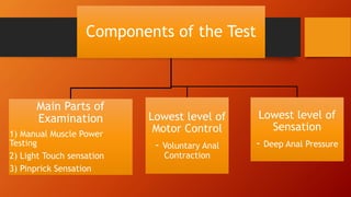 Neurological assessment for asia chart | PPTX