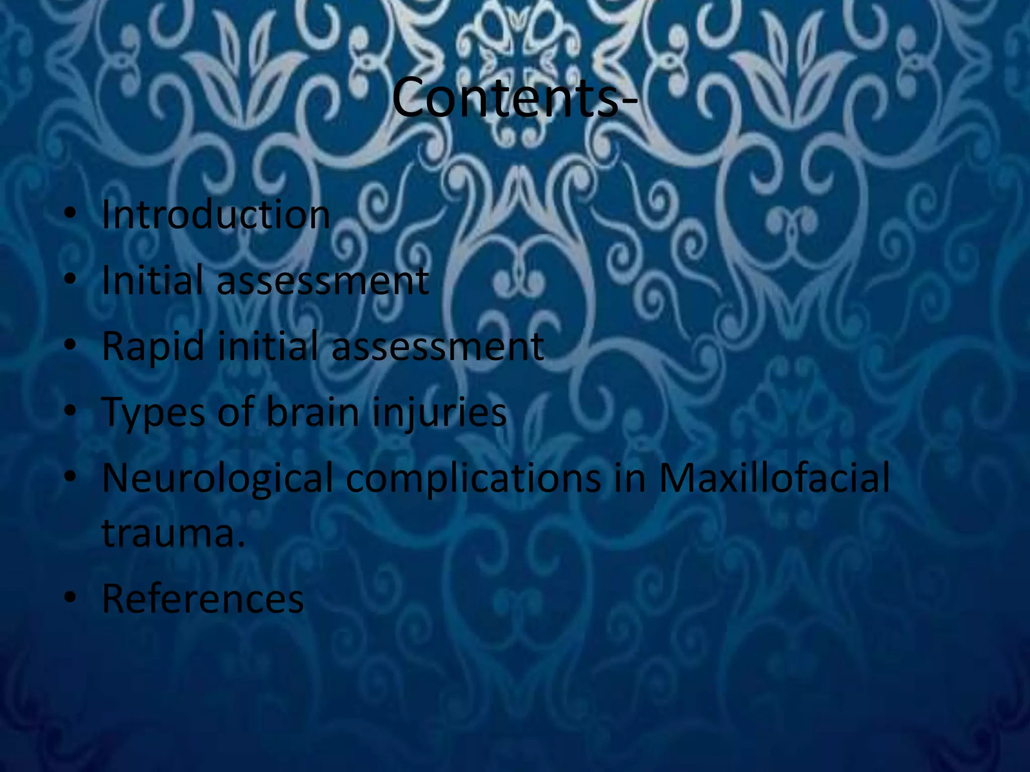 Neurological complications in omfs trauma by Dr. Amit Suryawanshi .Oral ...
