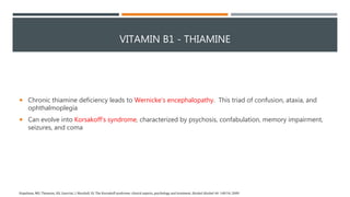 Neurological Complications of Vitamin and Mineral Deficiencies | PPTX