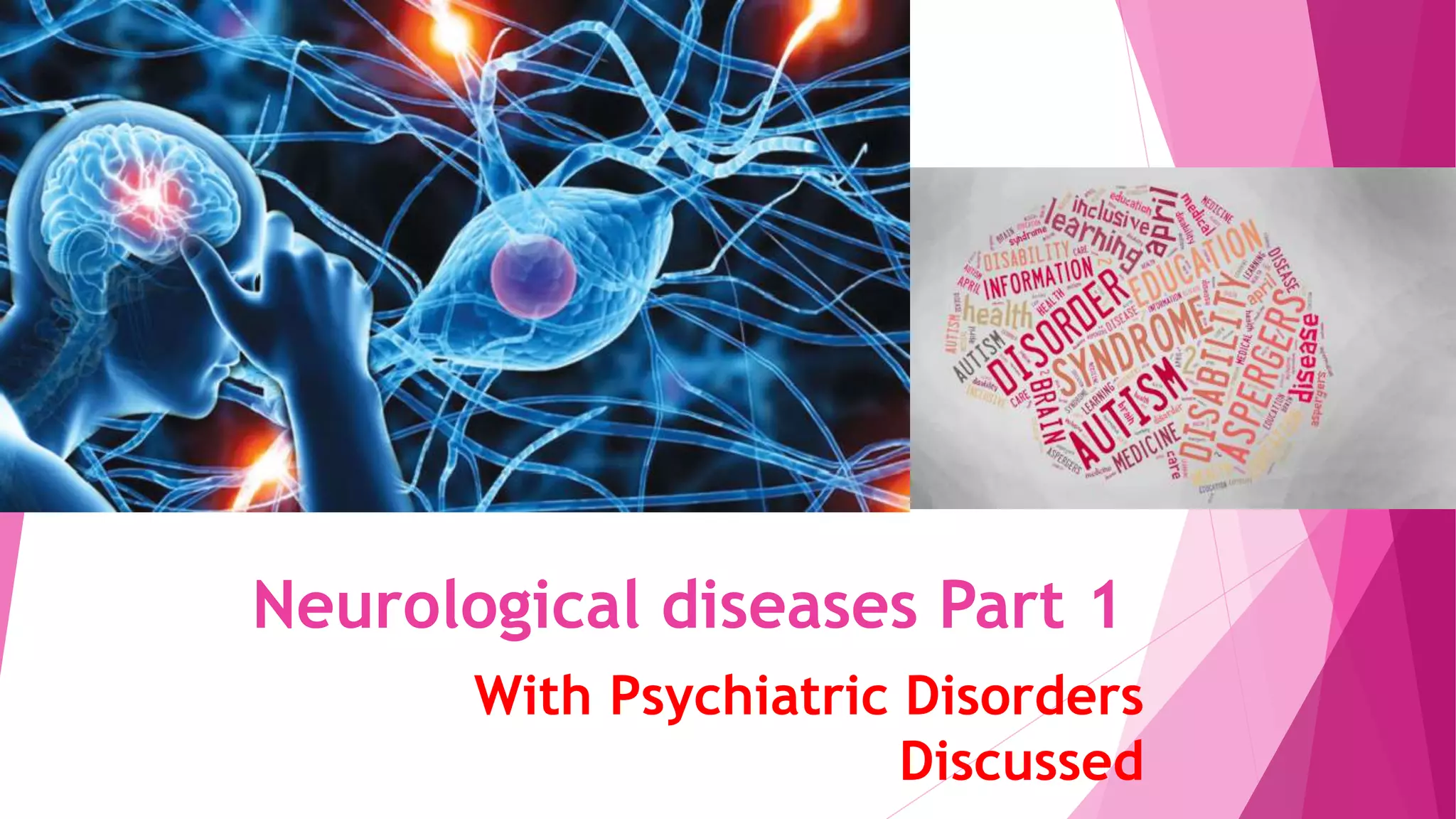Neurological diseases 1 with Psychiatric disorders | PPT