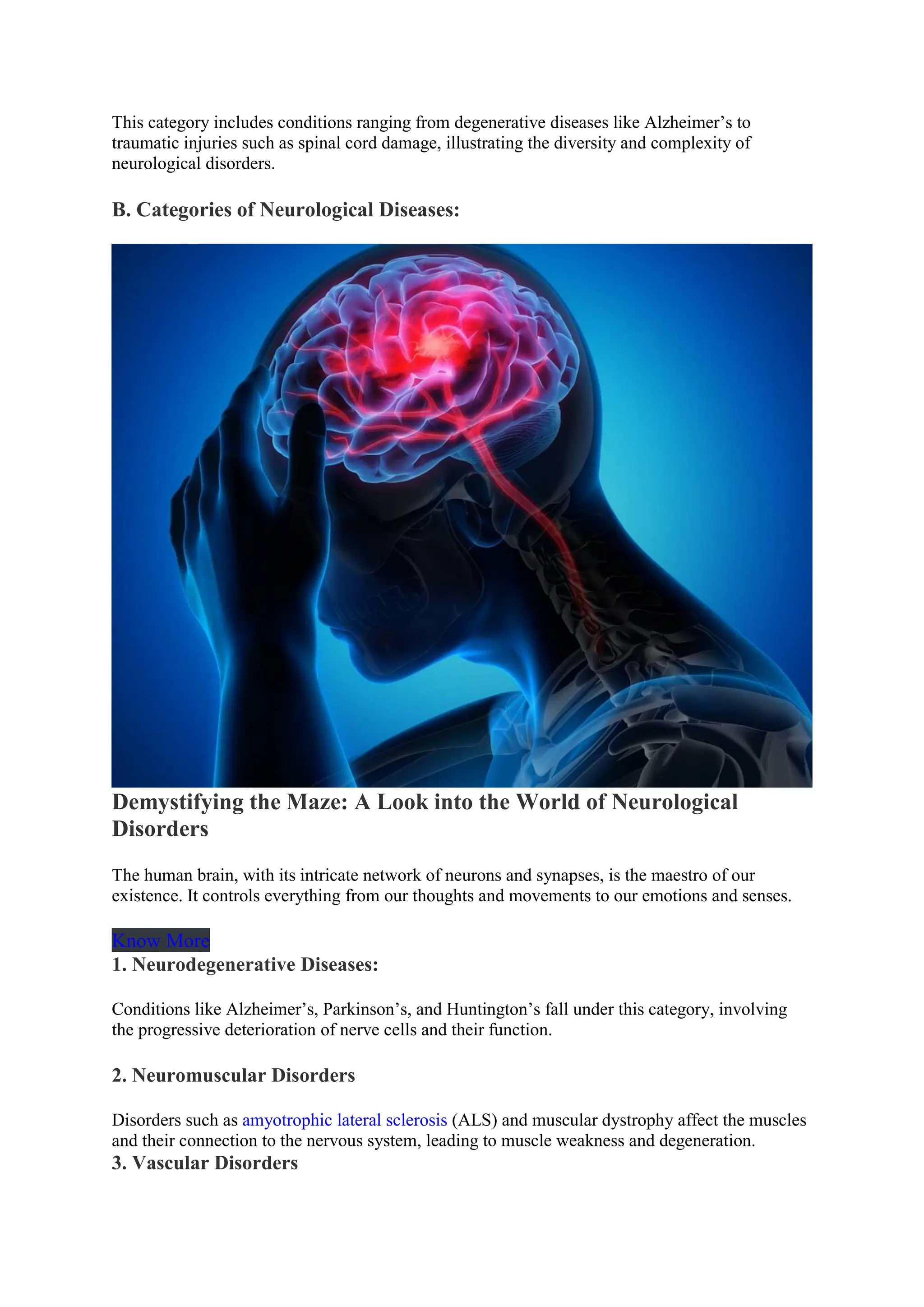 Neurological Diseases: Problems, Diseases & Treatment | The ...