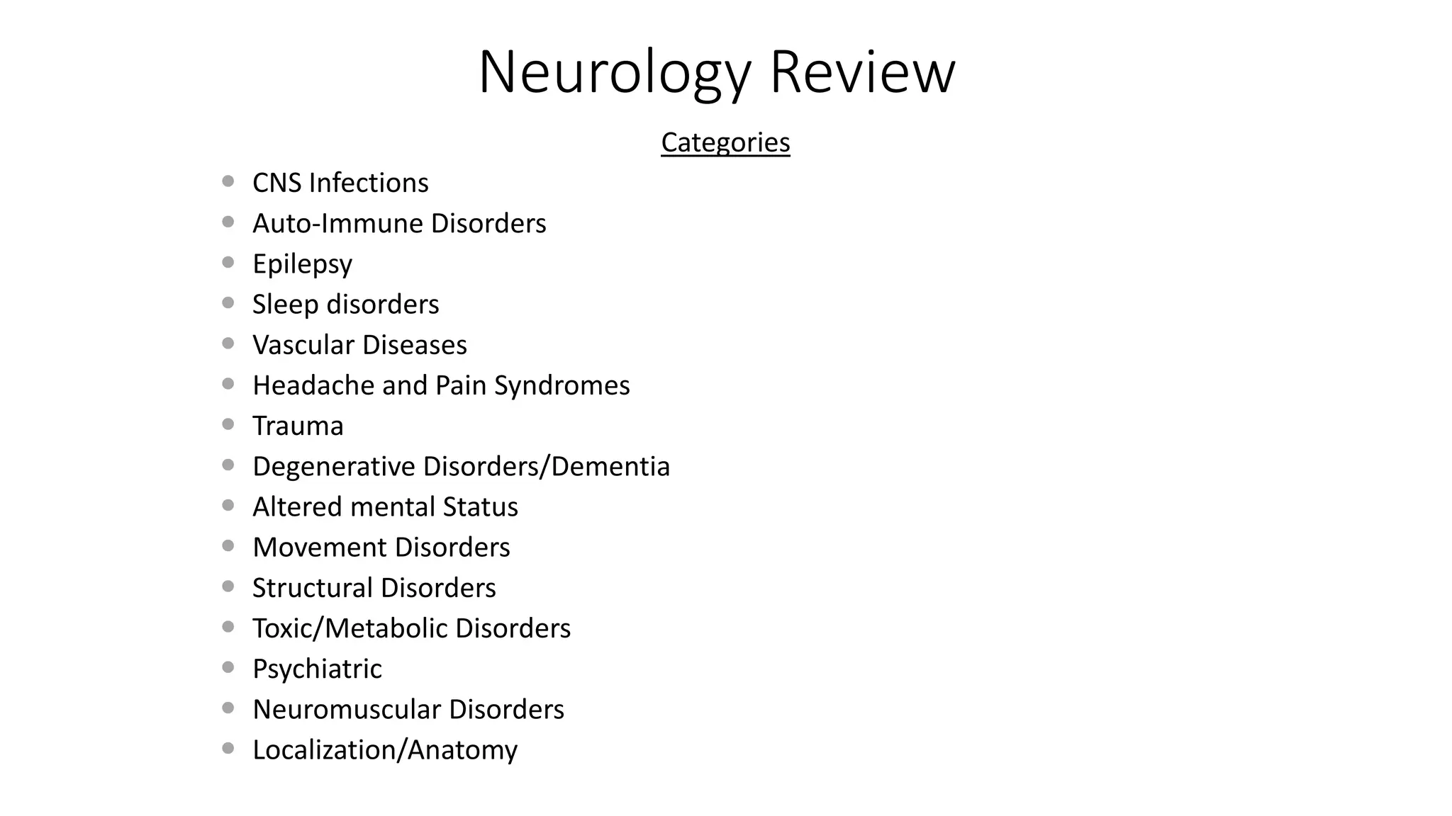 NEUROLOGICAL DISEASES – PATHOPHYSIOLOGY, CARDINAL SYMPTOMS Med I.pptx