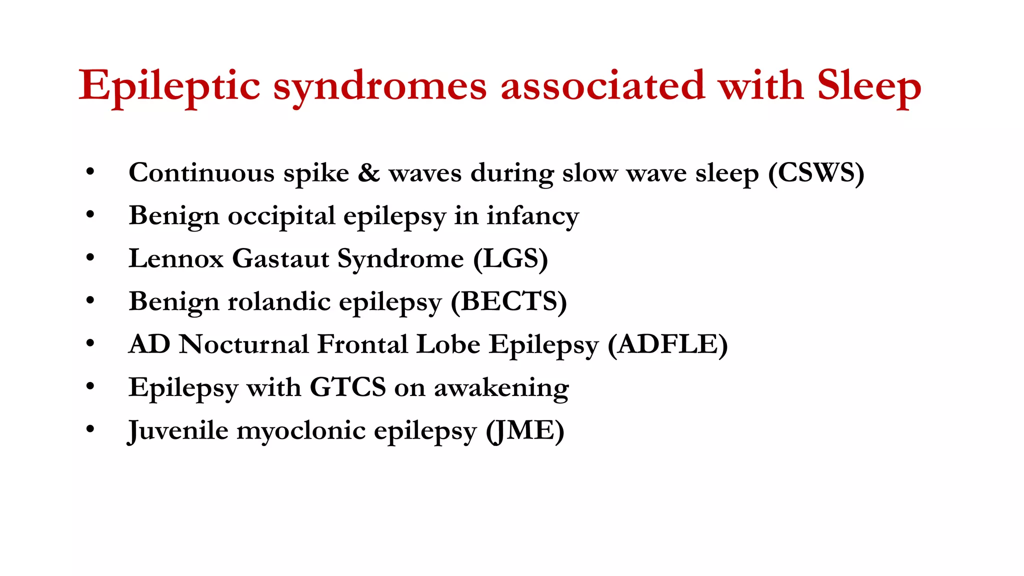 Neurological disorders and sleep | PPTX