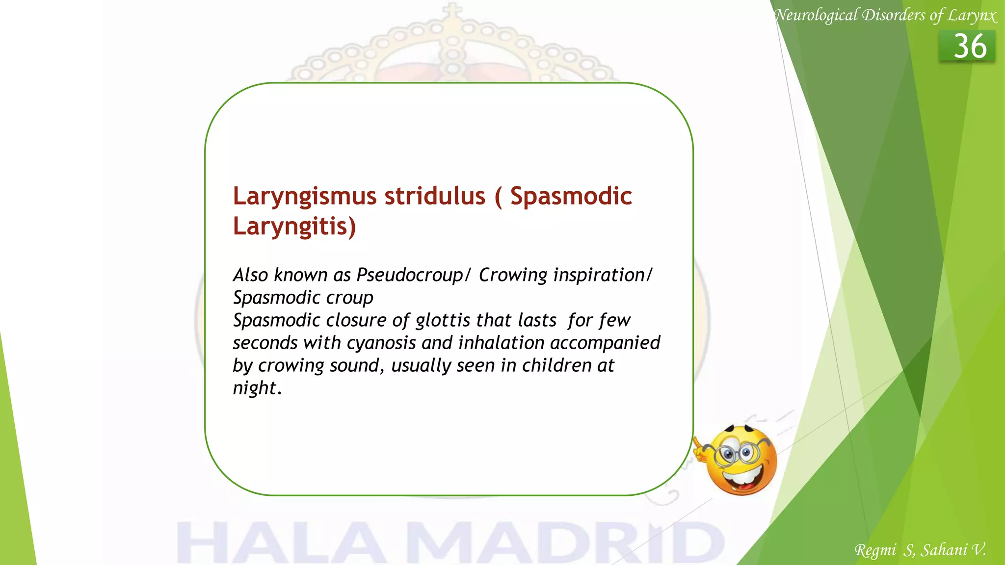 Neurological disorders of Larynx | PDF