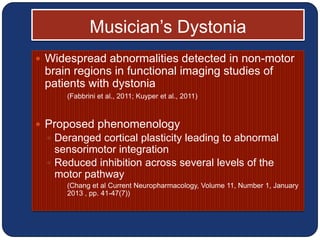 Neurological disorders of musicians and music | PPT