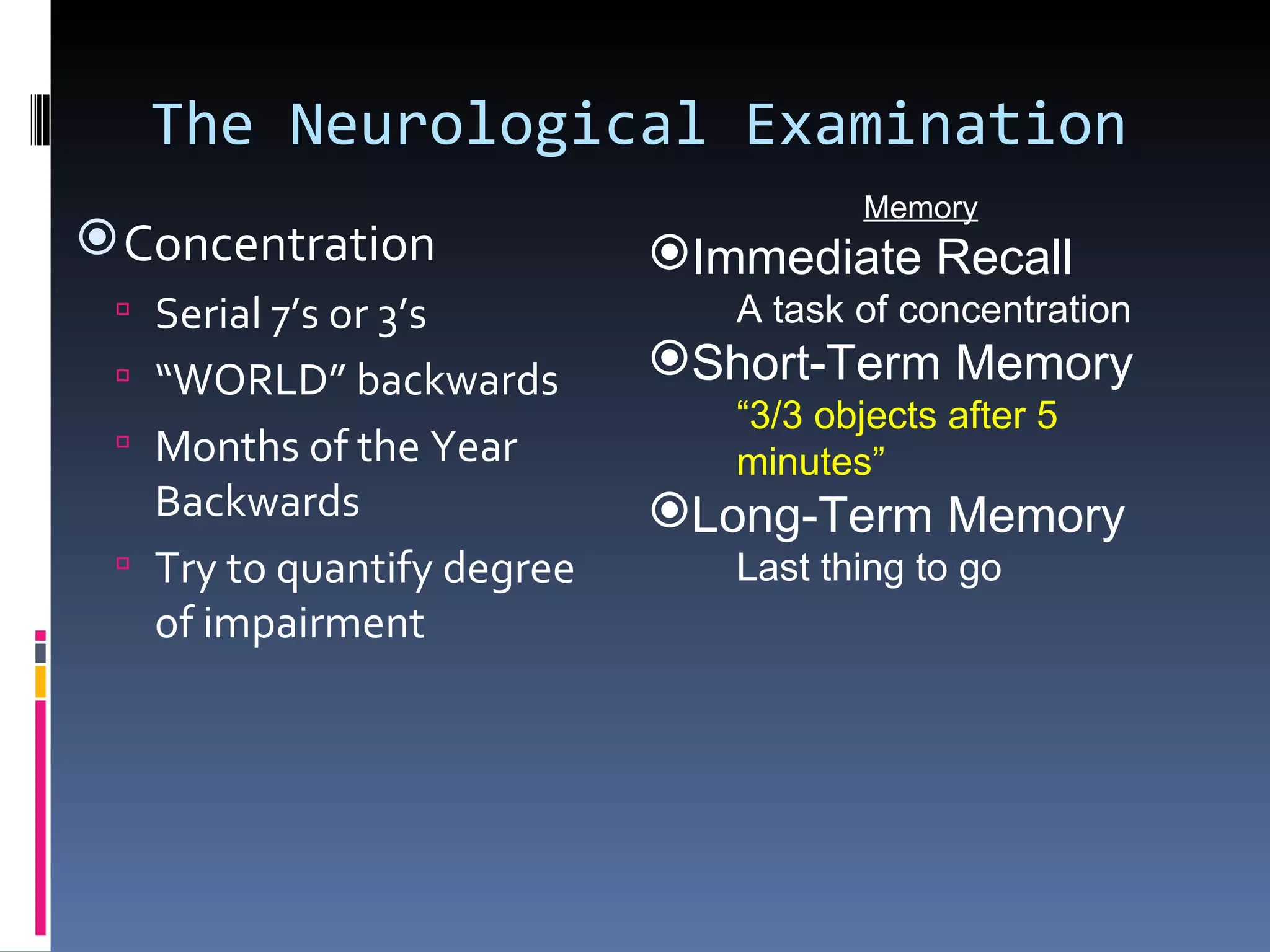 Neurological examination | PPT