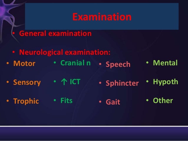Neurological examination