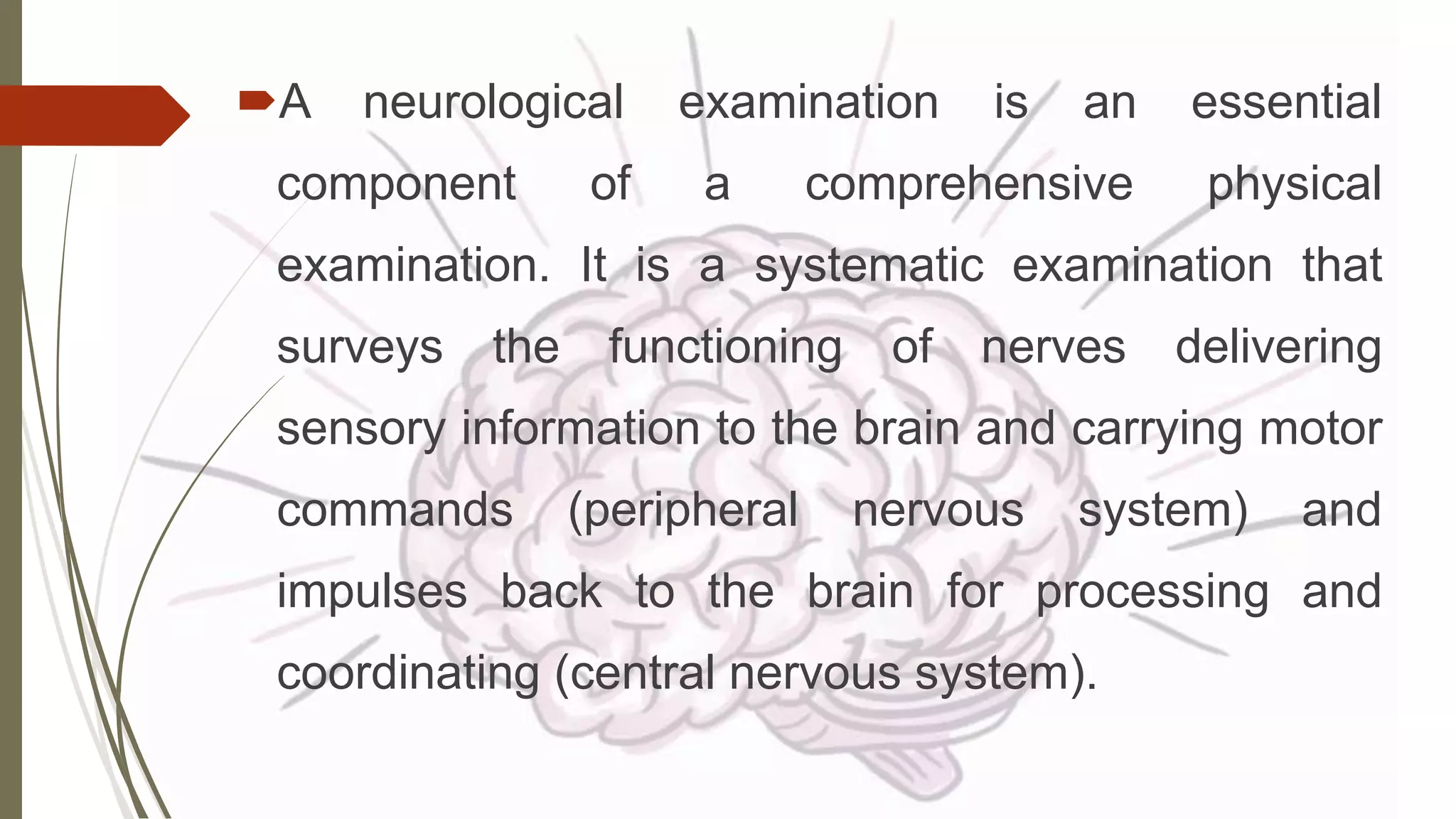 Neurological examination | PPTX