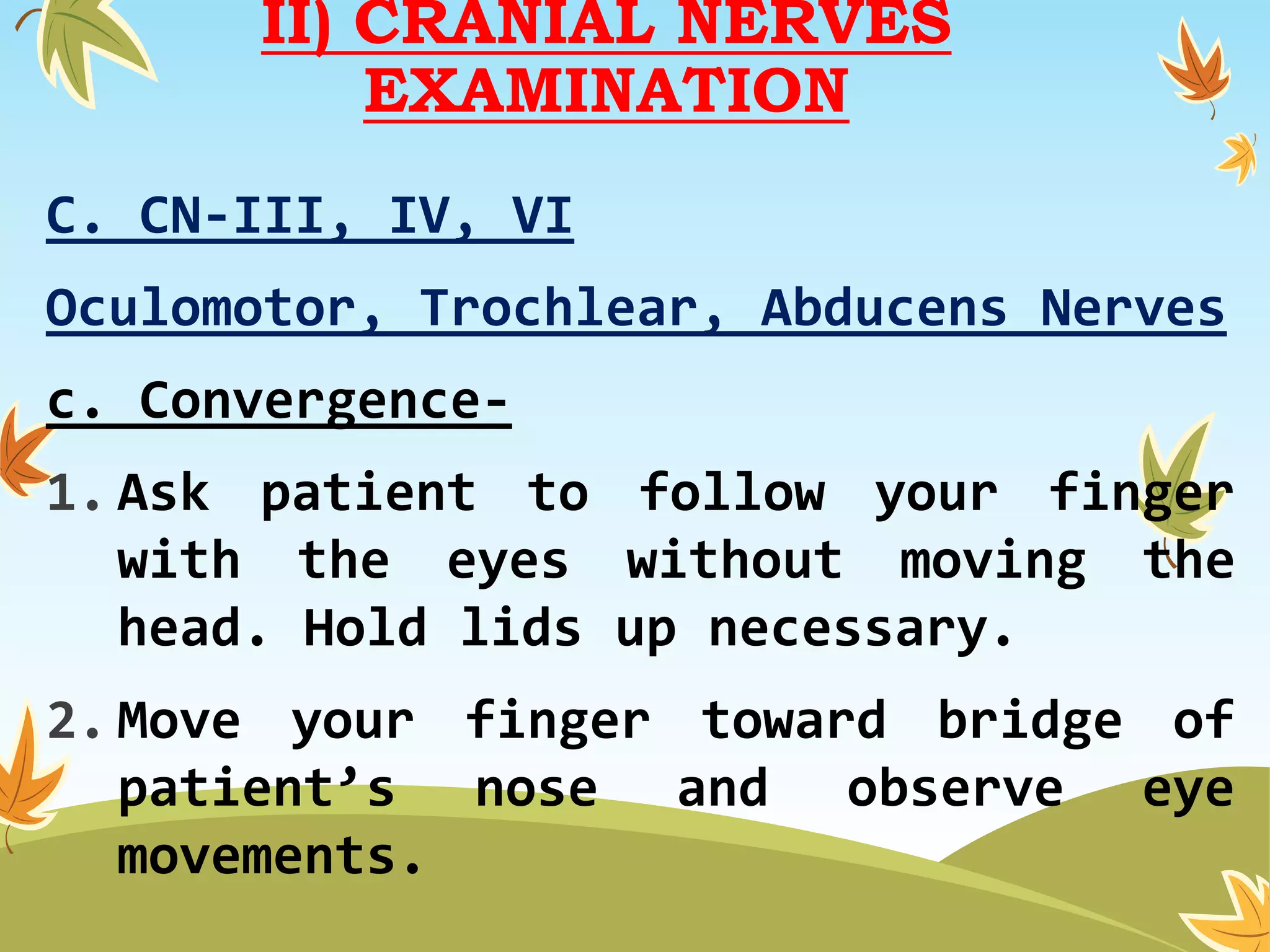 Neurological examination | PPTX
