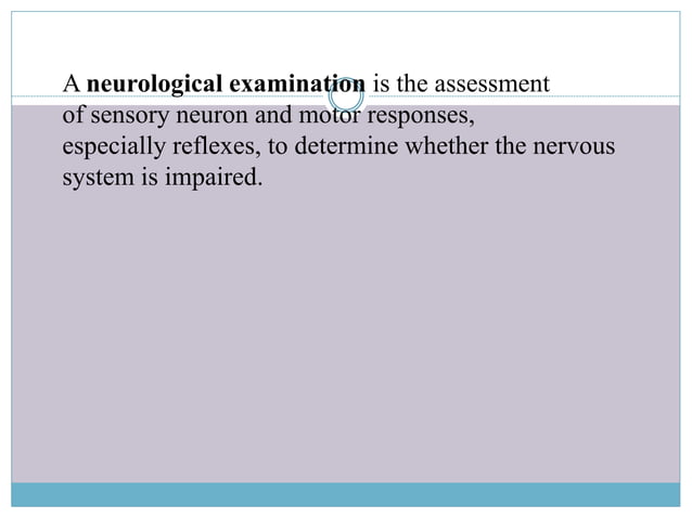 Neurological examination | PPTX