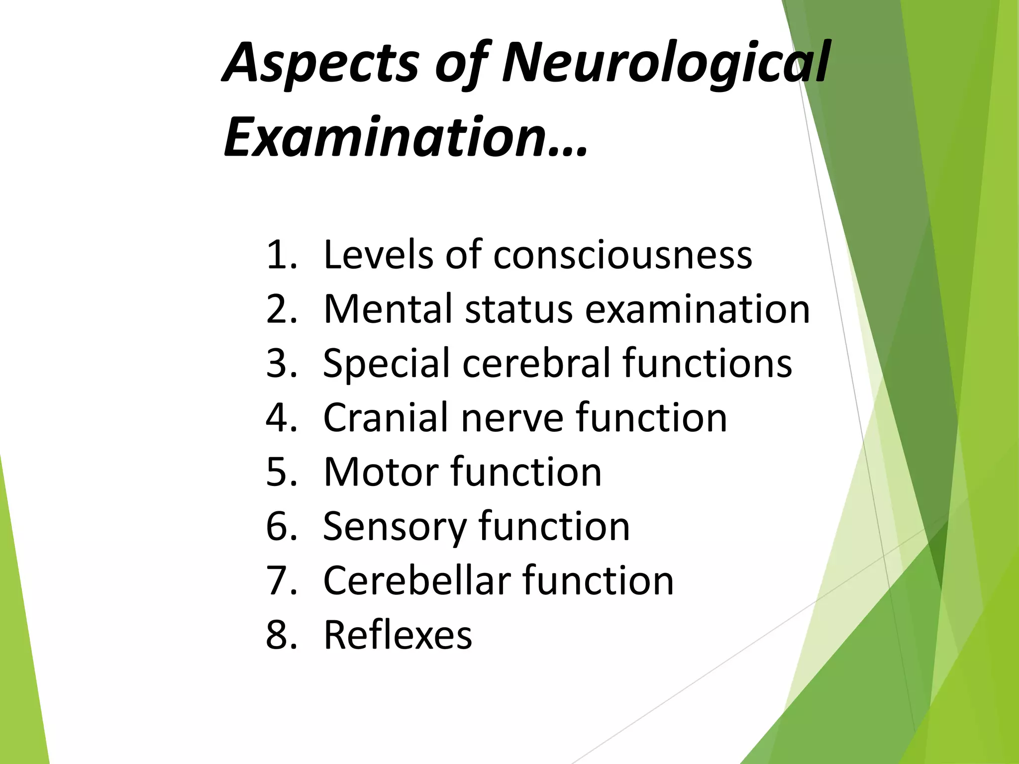 Neurological examination | PPTX