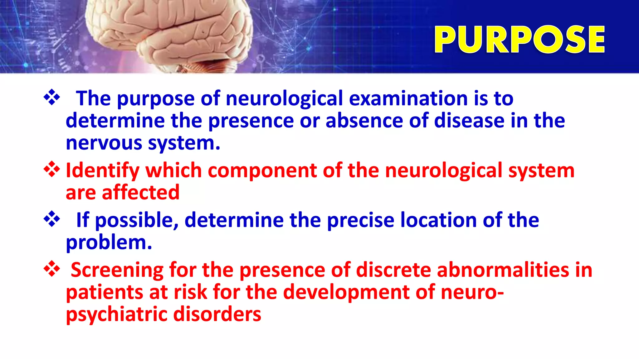 Neurological examination | PPTX