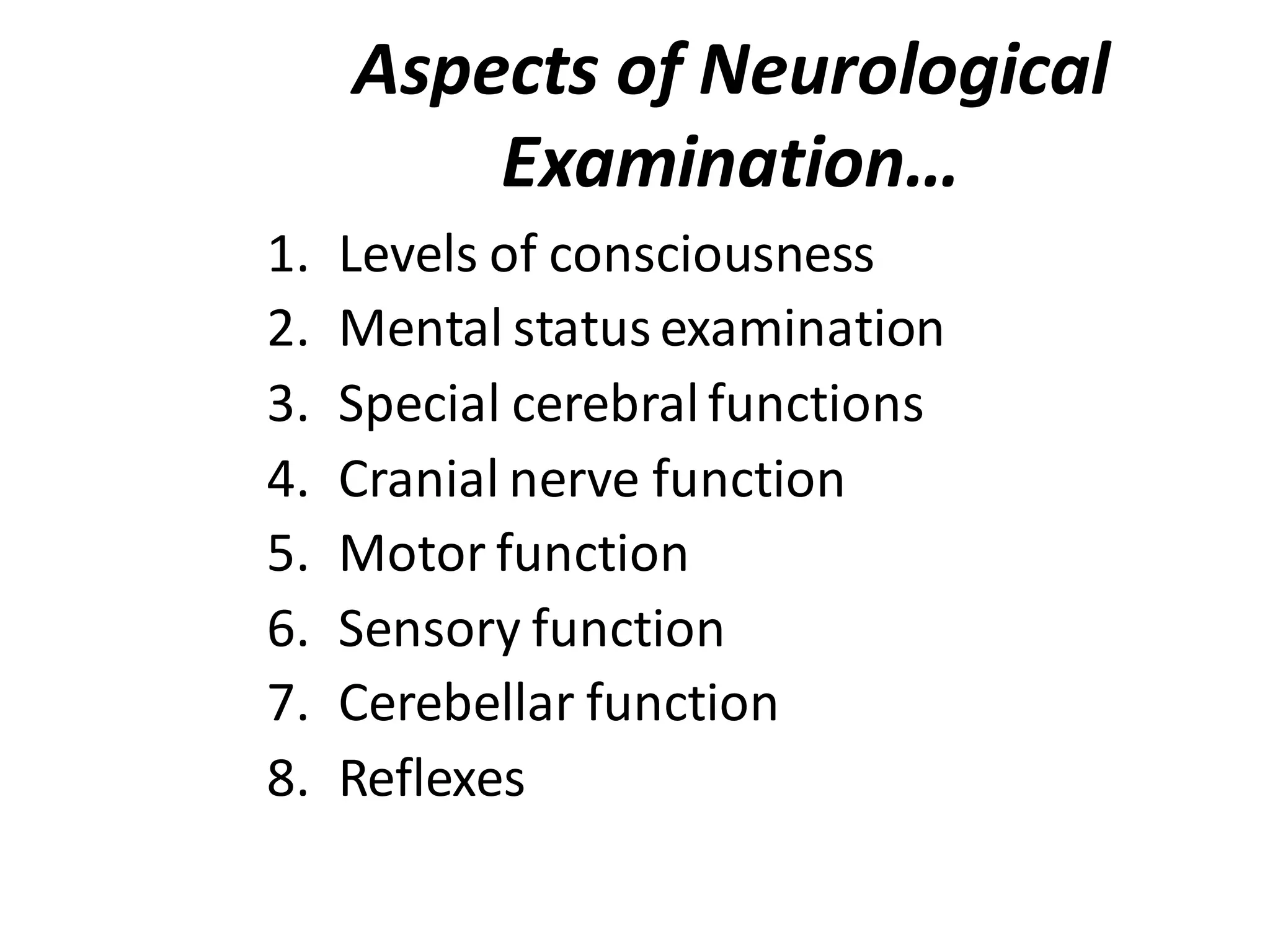 neurological examination | PDF
