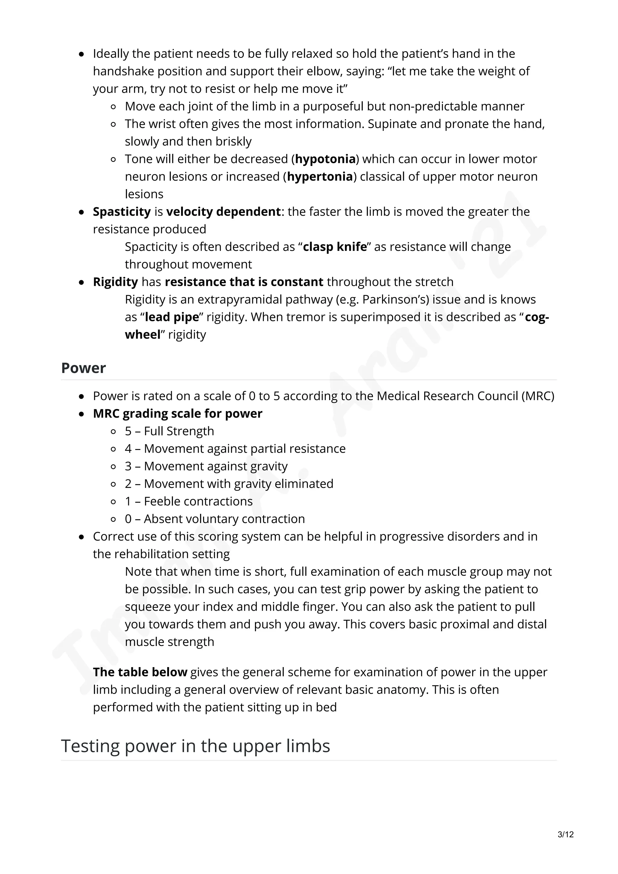 Neurological examination - Upper And Lower Limb.pdf