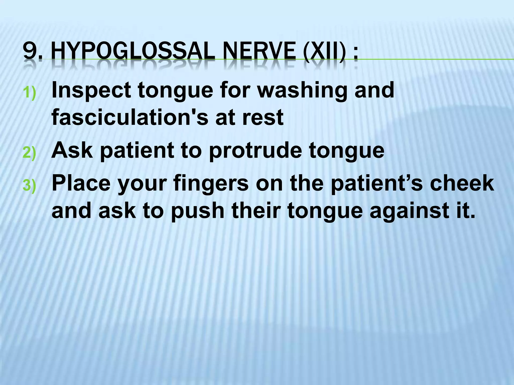 Neurological examination 1 | PPTX