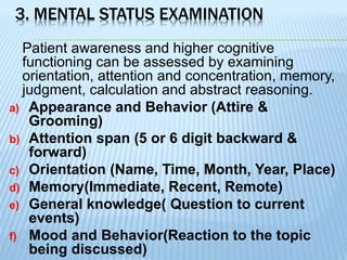 Neurological examination 1 | PPTX