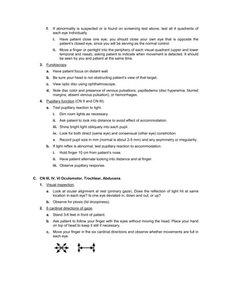 Neurological exam lecture_notes | PDF