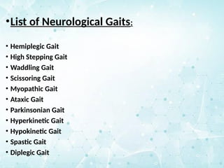 Neurological Gaits Management And Assessment With Kinetics And ...