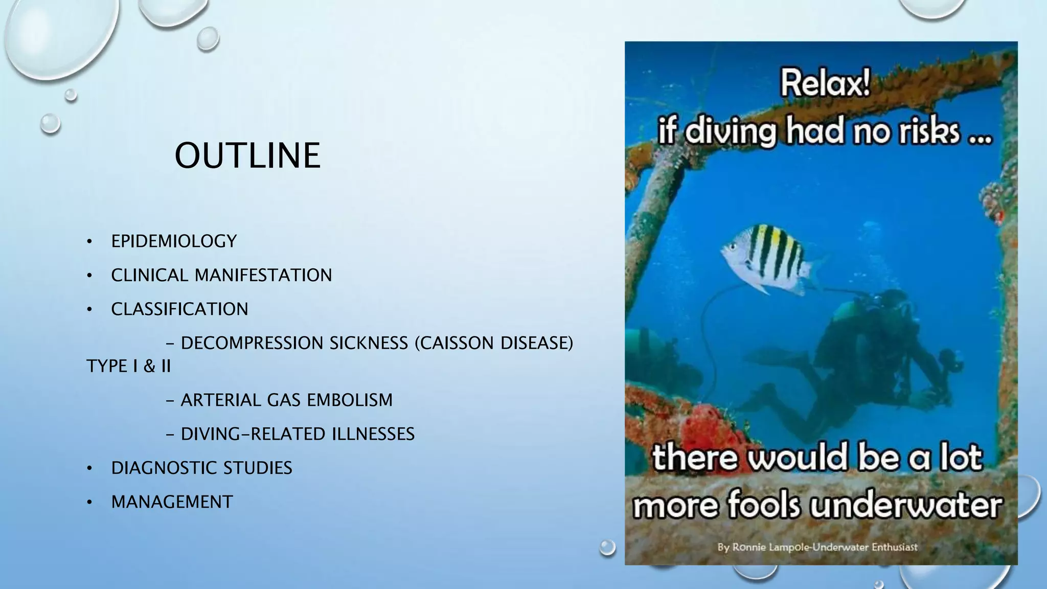 Neurological Injury from Undersea Diving | PPTX