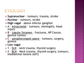 Neurological lesions of larynx | PPTX