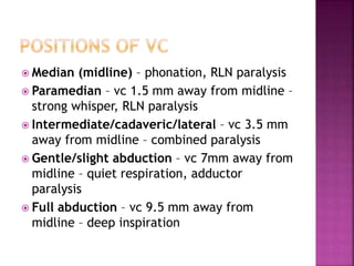 Neurological lesions of larynx | PPTX