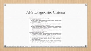 Neurological Manifestation of Anti Phospholipid Syndrome | PPTX