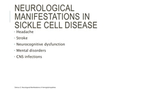 Neurological Manifestations of Hemoglobinopathies | PPT