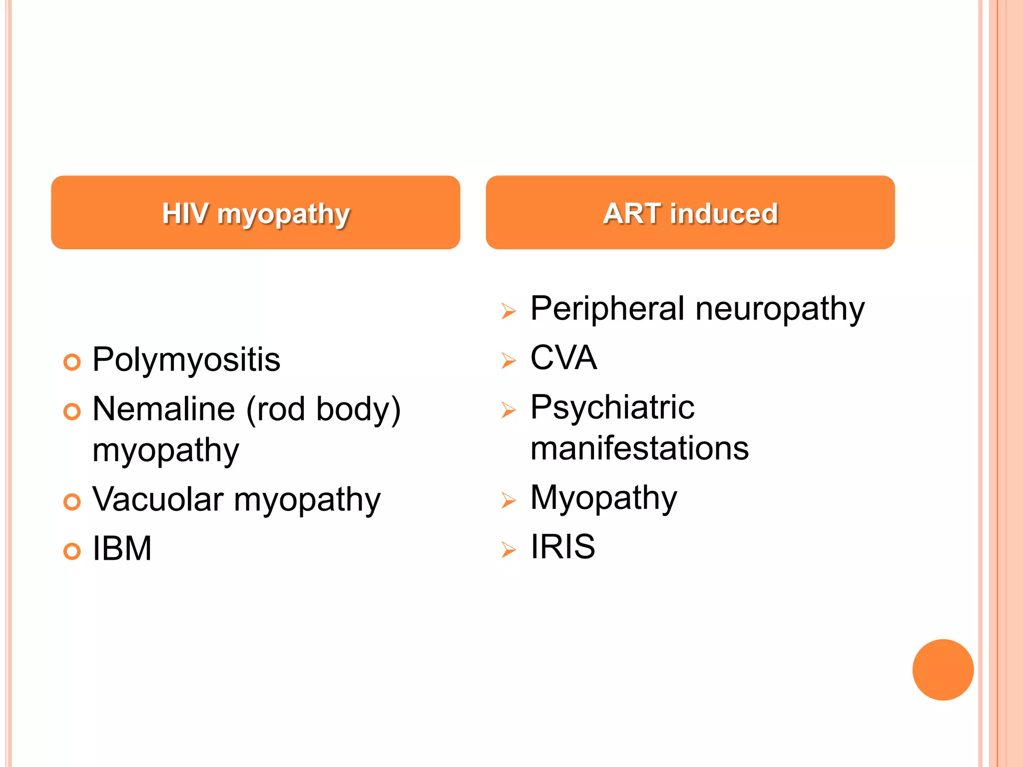 Neurological manifestations of HIV/AIDS 2012 | PPTX