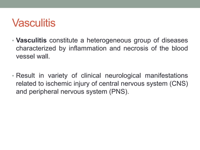Neurological manisfestation of pri vasculitis syndrome | PPTX