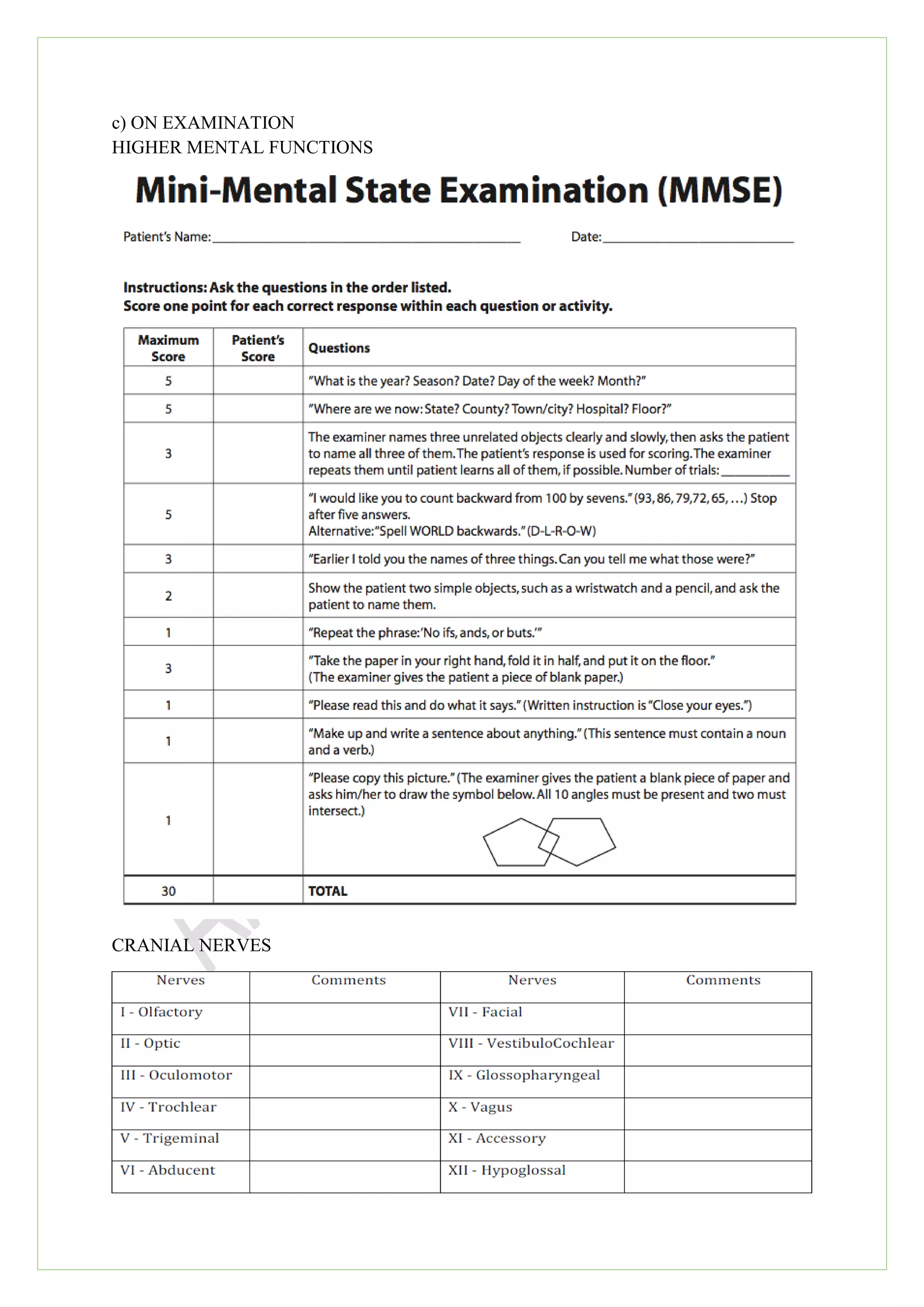 Neurological physiotherapy evaluation form | PDF