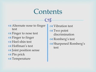 Neurological tests for physical therapists | PPTX