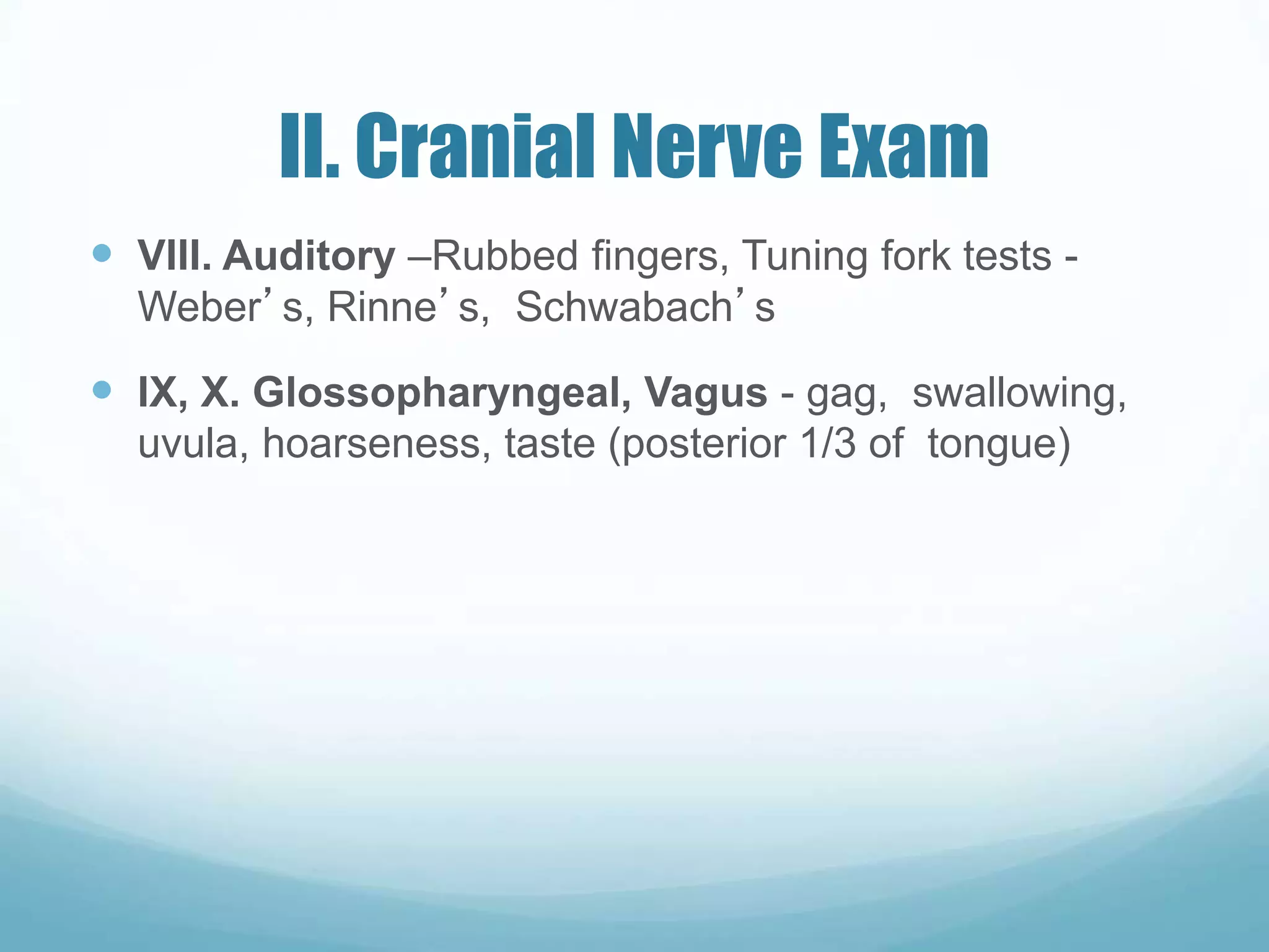 Neurologic Examination | PPT