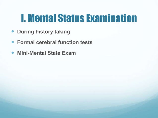 Neurologic Examination | PPT | Brain and Nervous System Disorders ...
