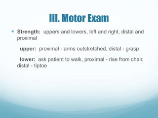 Neurologic Examination | PPT