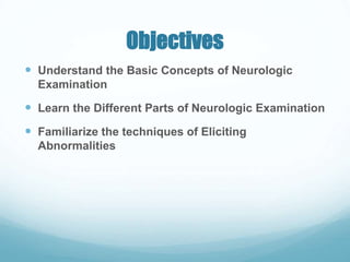 Neurologic Examination | PPT