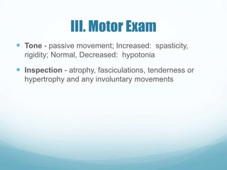 Neurologic Examination | PPT