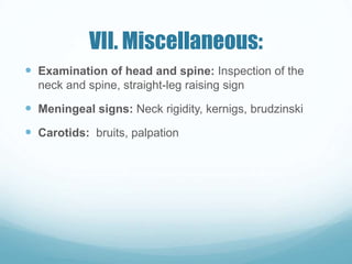 Neurologic Examination | PPT
