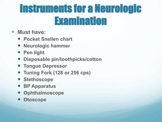 Neurologic Examination | PPT
