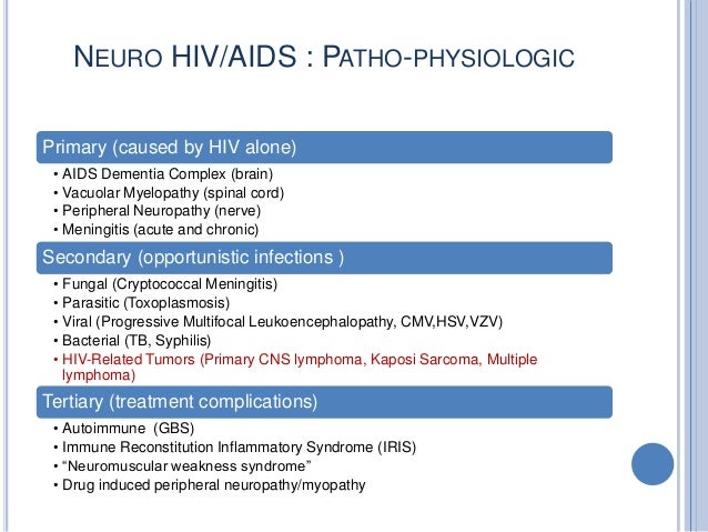 Neurologic manifestation of HIV/AIDS