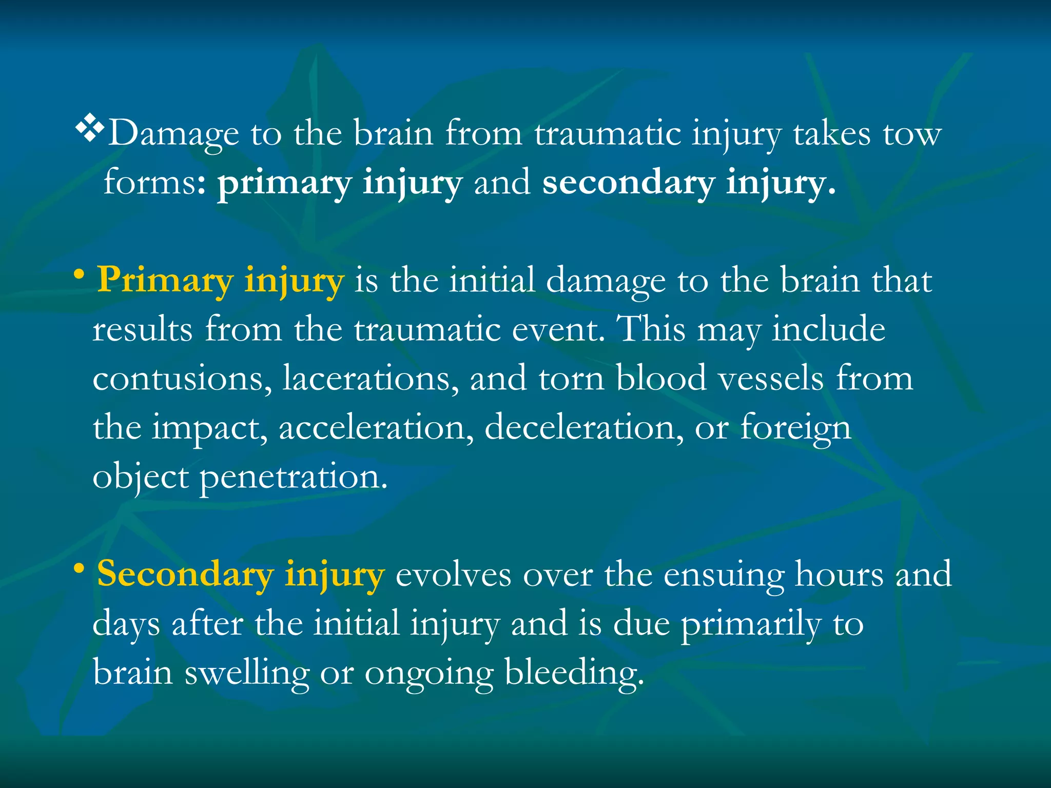 Neurologic Trauma ( Injuries ) | PPT