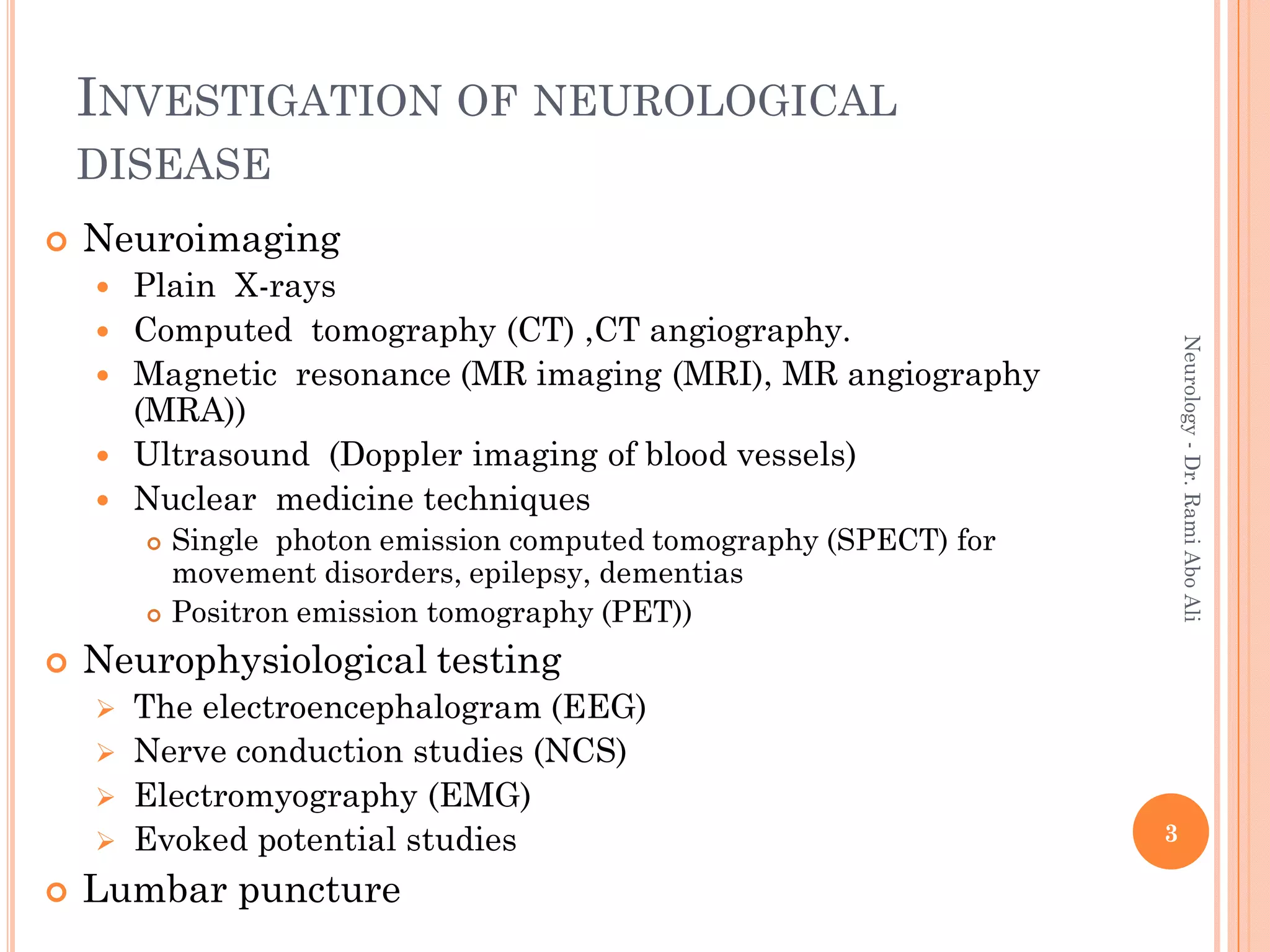 Neurology 2nd investigation of neurological disease | PDF