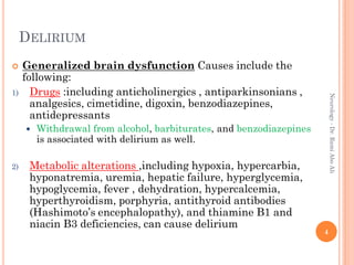 Neurology 3rd delirium , dementia ,headache | PDF