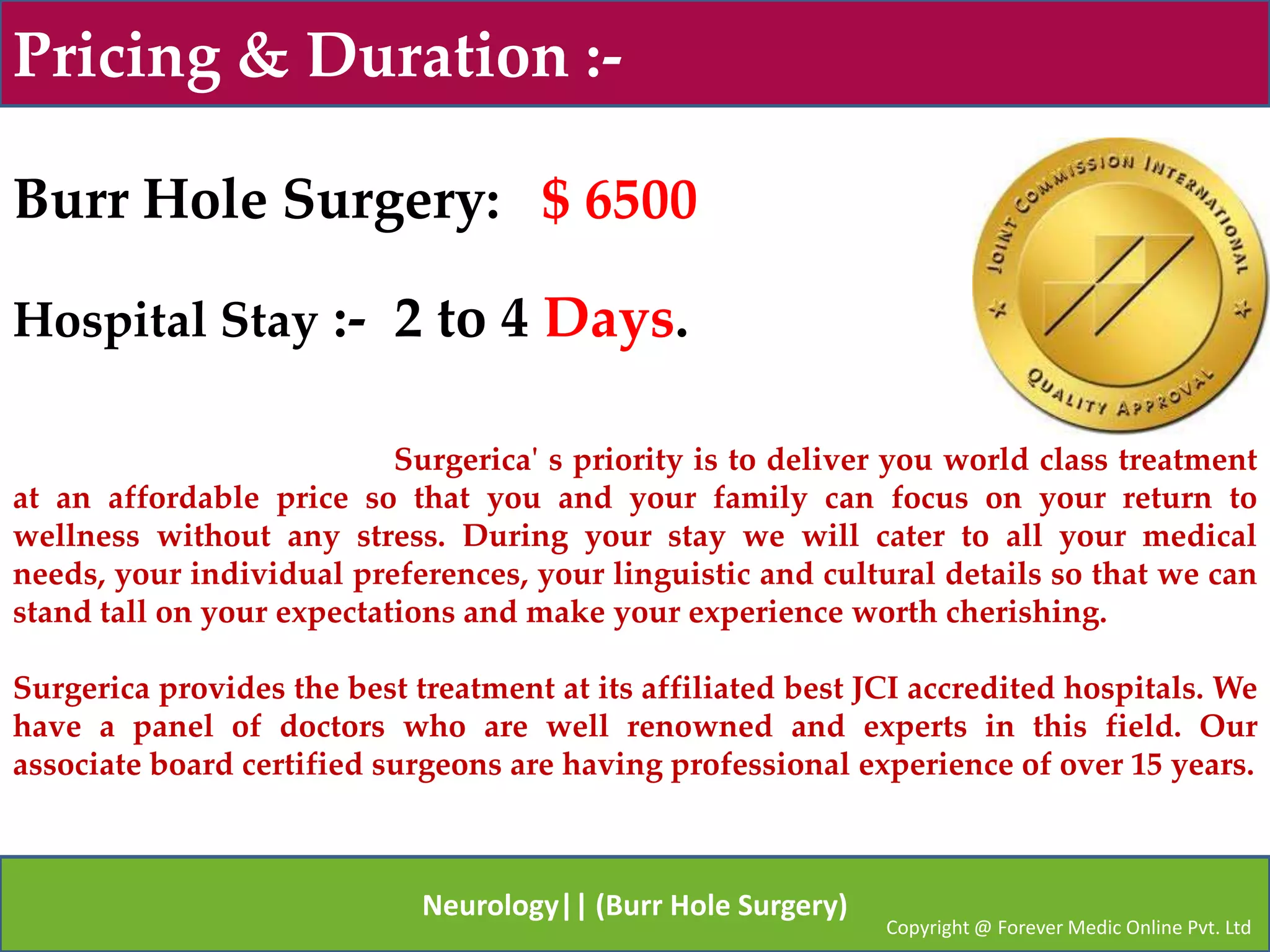 Neurology (burr hole surgery ) | PPTX