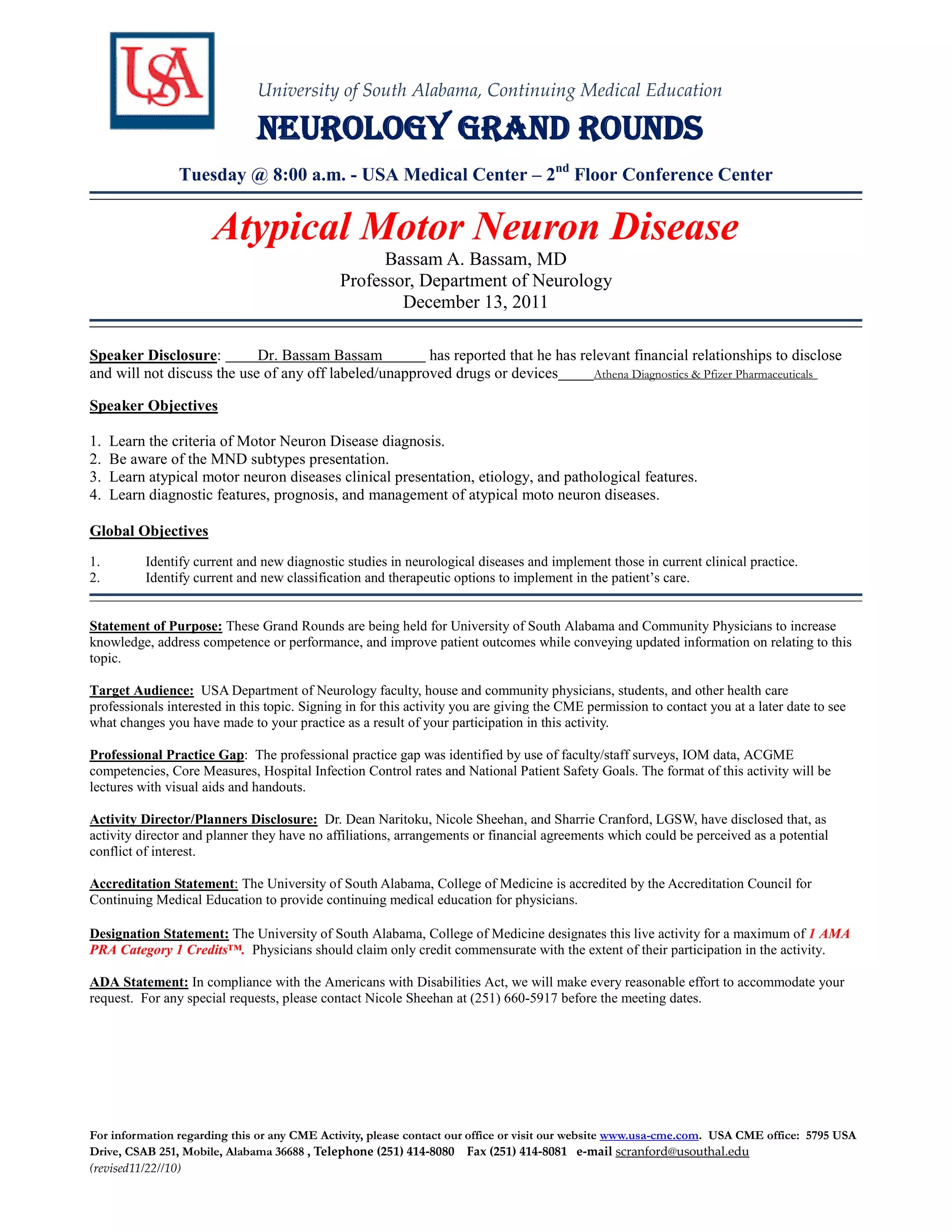 Neurology grand rounds | PDF