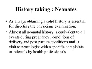 Pediatrics Neurology assessment with complete physical examination and ...