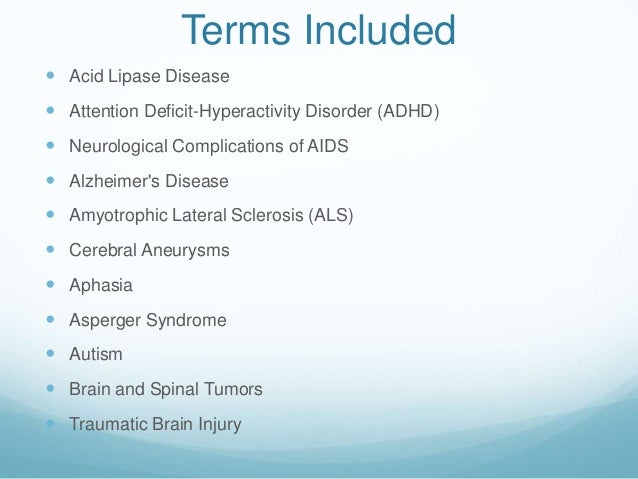 Neurology terms